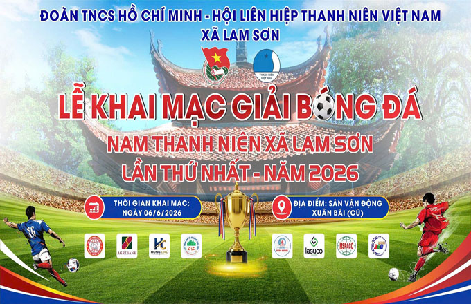 Lịch thi đấu giải bóng đá nam thanh niên xã Lam Sơn lần thứ nhất